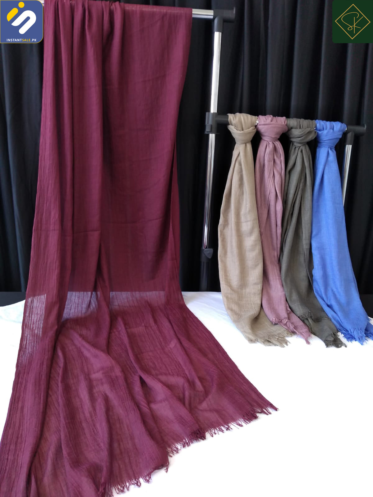 SK IMPORTED PLAIN POLYESTER SCARF, HIJAB, STALLER, DUPATTA, SCARVES PL ...